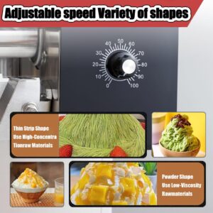 XURUIUS Mini Snowflake Ice Machine, European Shaved Ice Machine, Korean Smoothie Machine, Snowflake Shaved Ice Machine (120KG)