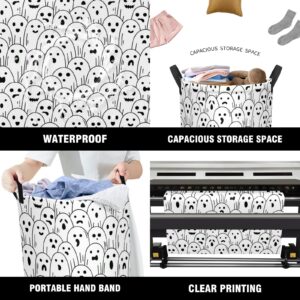 Halloween Ghosts Laundry Hamper,laundry Basket,Waterproof Storage Bin for Bedroom,Clothes Organizer Basket,Toys and Blankets in Bathroom