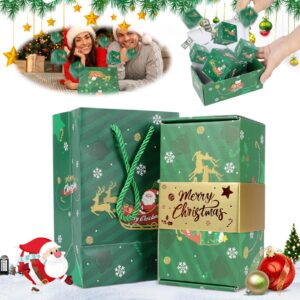 surprise gift box explosion for money, funoio surprise box gift box, merry christmas surprise gift boxes, folding bouncing pop-up explosion gift box, pop up money gift box (christmas elk, 12 pages)