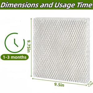 ITidyHome 4-Pack 10 Water Panel Replacement Humidifier Filter Compatible with Aprilaire Whole-House Humidifier Models 110, 220, 500, 500A, 500M, 550, 550A, 558, Compatible with Honeywell HC22P