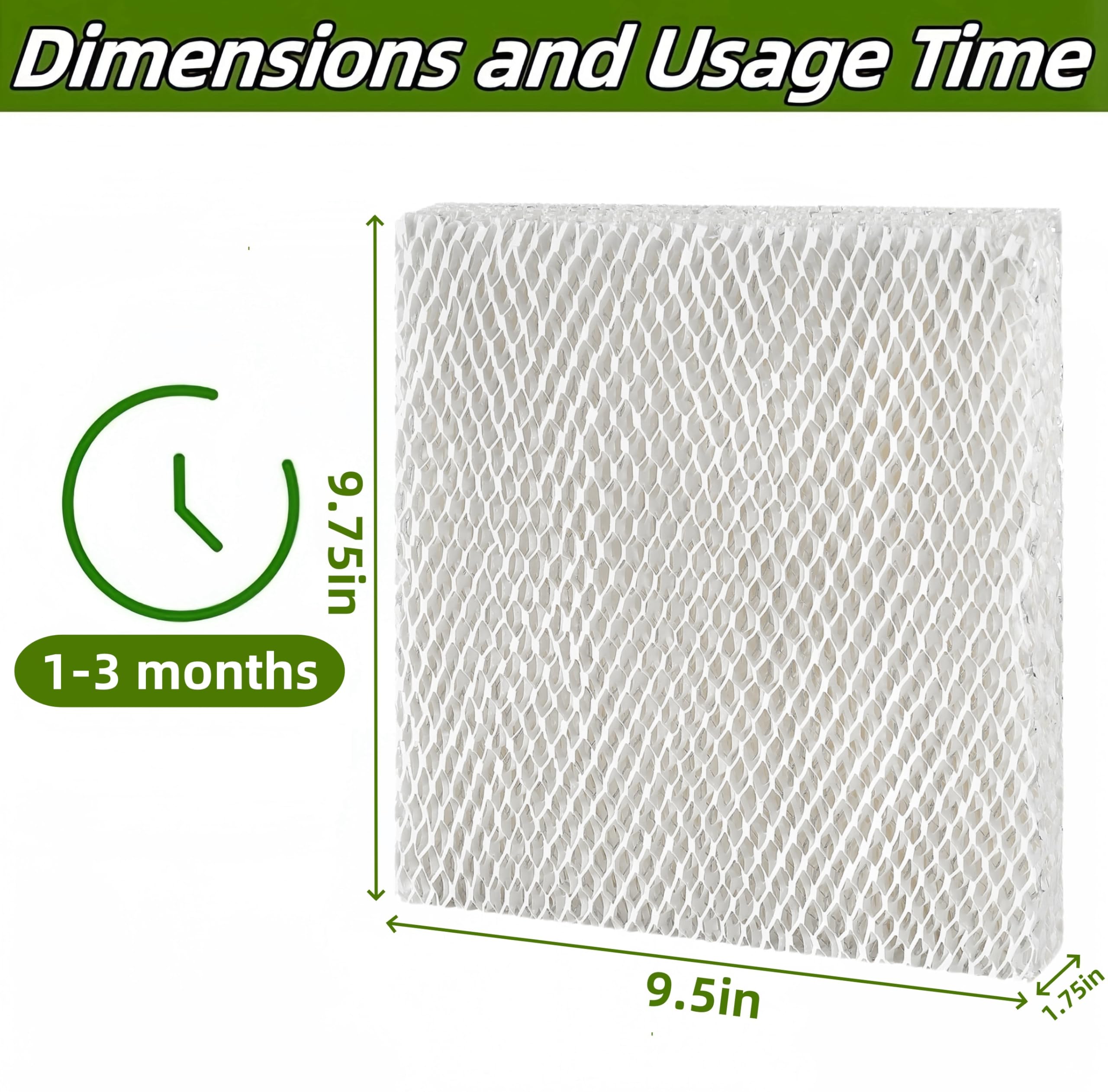 ITidyHome 4-Pack 10 Water Panel Replacement Humidifier Filter Compatible with Aprilaire Whole-House Humidifier Models 110, 220, 500, 500A, 500M, 550, 550A, 558, Compatible with Honeywell HC22P