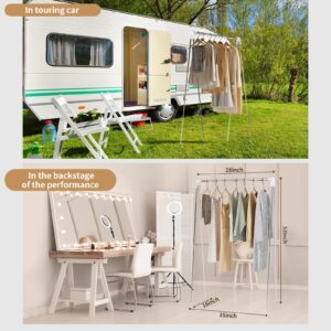 URZCT Travel Garment Rack,Portable and Foldable，Folding Clothes Rack for Dance,Travel,Camping, Drying,RV, Indoor,Outdoor.A Collapsible Mini Clothing Rack.