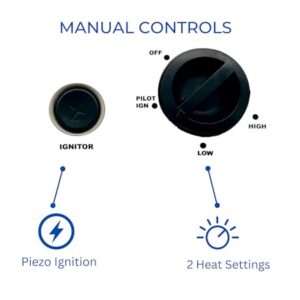 ProCom Heating Natural Gas Ventless Infrared Plaque Heater With Base Feet - 10,000 BTU, Manual Control - Model# MN100HPA-B