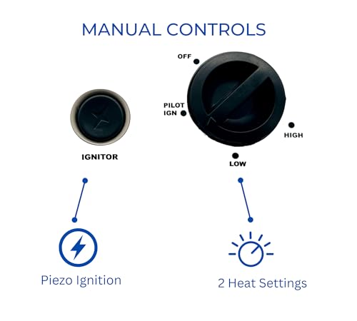 ProCom Heating Natural Gas Ventless Infrared Plaque Heater With Base Feet - 10,000 BTU, Manual Control - Model# MN100HPA-B