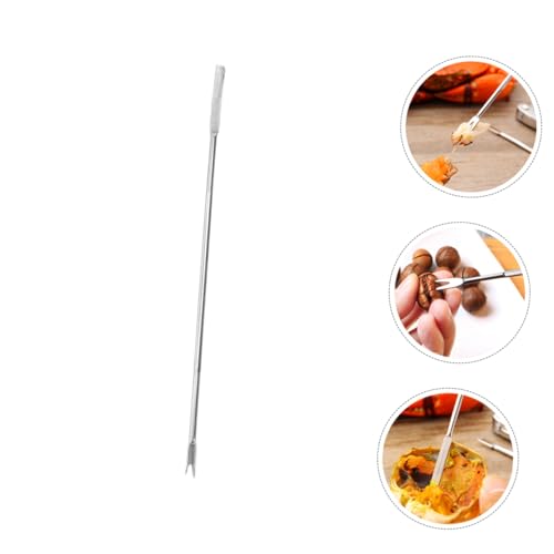 CIYODO 20pcs Seafood Needle Crab Forks Lobster Picks Seafood Forks Nut Forks Seafood Picker Multi-functional Lobster Forks Crab Picking Tools Metal Lobster Forks Silver Stainless Steel