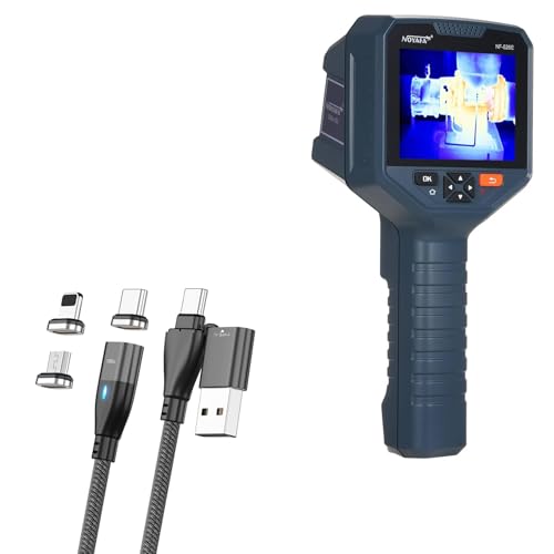 BoxWave Cable Compatible with Noyafa NF-526E Handheld Thermal Imager - MagnetoSnap PD AllCharge Cable (100W), Magnet PD 100W Charging Cable USB Type-C Micro USB - Jet Black