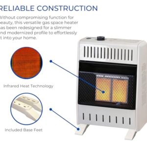 ProCom Heating Natural Gas Ventless Infrared Plaque Heater With Base Feet - 10,000 BTU, Manual Control - Model# MN100HPA-B