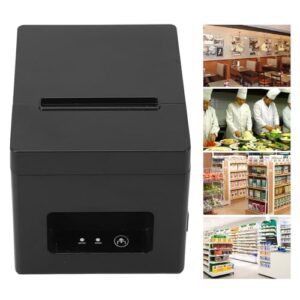 Hyuduo POS Receipt Printer High Speed Printing Auto Paper Cutting 80mm USB Thermal Receipt Printer for Restaurant Retail Store (US Plug 100‑240V)