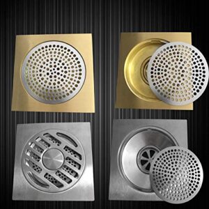 Stainless Steel Shower Drain Hair Catcher, Round Drainage Shower Strainer Mesh Piece Bathtub Catcher Bathroom Floor Drain for Kitchen Bathroom (82mm)