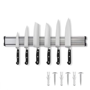 yiansol magnetic knife holder for wall 12 inch metal knife magnetic strip kitchen magnet knife holder strip wall mount magnetic knife rack knife bar for kitchen utensil holder & tool holder (12 inch)