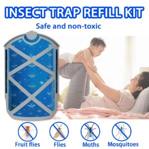 32 Pcs Refill Cartridge Kit Compatible with ZEVO Flying Insect Trap Refill Work for M364 M364A and Max Plug-in Light Trap