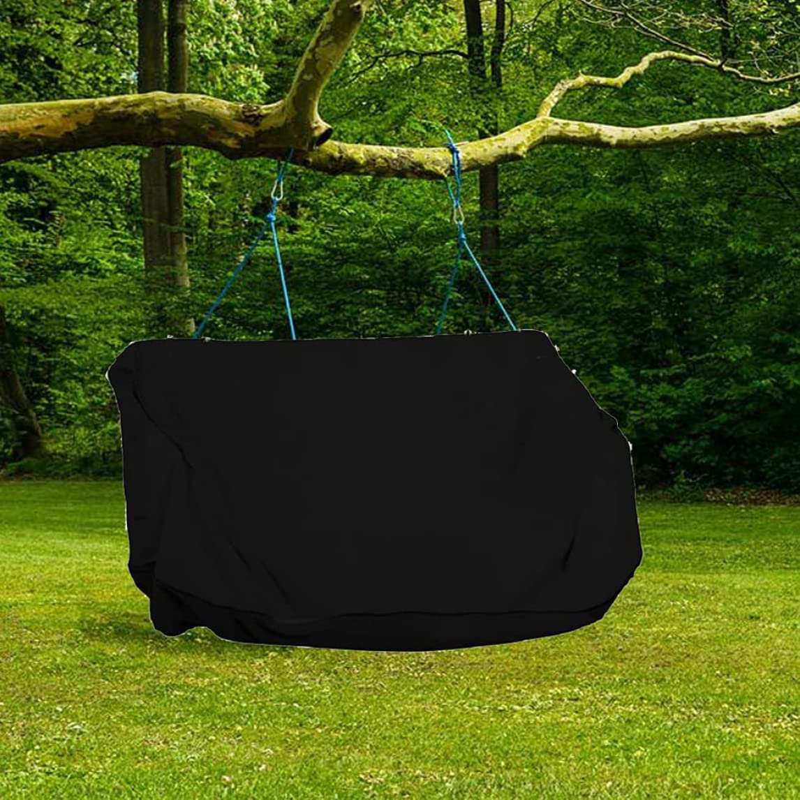 SHITOOMFE Patio Swing Cover Hanging Porch Swing Cover Waterproof Outdoor Swing Cover Patio Furniture Cover, Black, 155 * 70 cm/ 61.02 * 27.56