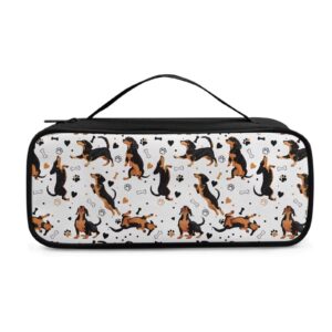 gomyblomy dachshund stethoscope case fit for most stethoscopes, portable stethoscope holder organizer storage bag with extra mesh pocket for nurse accessories for nurses and doctors