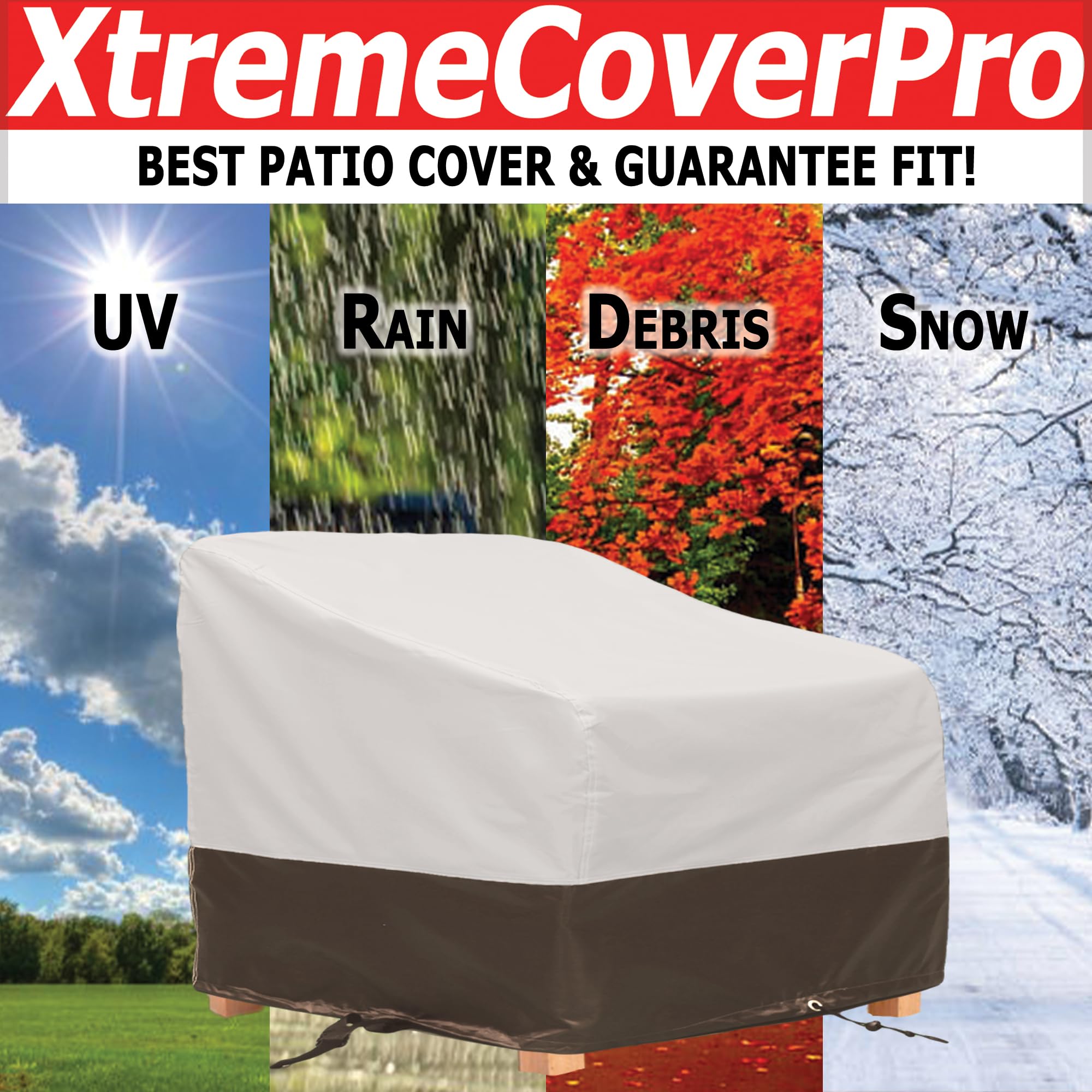 40D x 40W x 35H UV-proof Waterproof Furniture Patio Cover 520D beige brown two tone 40x40x35 breathable dust proof sofa table chair storage bar high chair color black sectional armless 40 40 35 inches