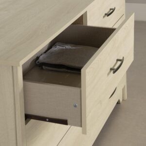 South Shore Fusion 6-Drawer Dresser, Bleached Oak