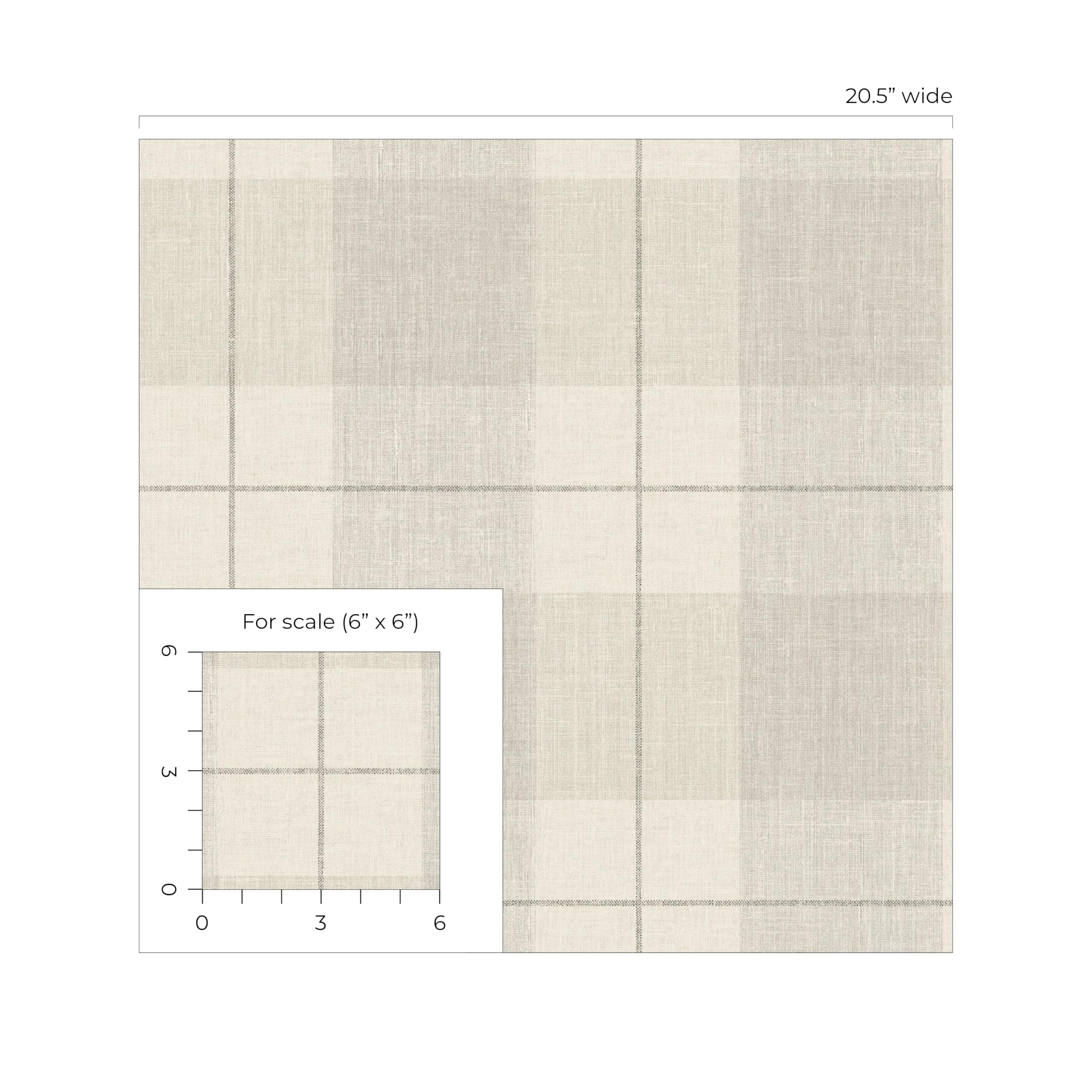 NextWall Lenox Hill Plaid Peel and Stick Wallpaper (Neutral)