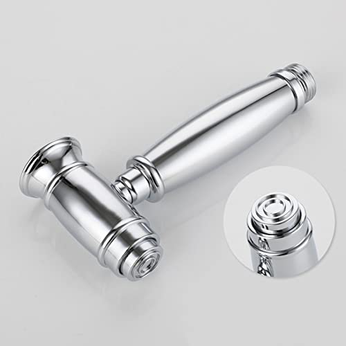 MINJING Wall Mounted Bidet Sprayer Kit for Toilet Chrome Button Hand Held Sprayer Toilet Faucet Attachment for Pet Bath/Personal Hygiene,Spring Hose