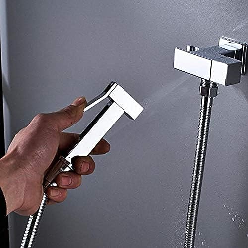 MINJING Bidet Sprayer Head Wall Mounted Bathroom Bidet Faucet Shower Faucet Toilet Bidet Muslim Brass Washer Tap-Black Bronze Bidet,Chrome Bidet Faucet