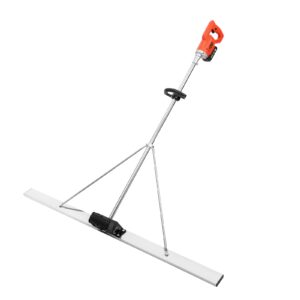 cordless concrete wet screed, 21v cordless concrete vibrators, power trowel vibratory screed concrete surface smooth finish machine w/ 59" screed blade ruler