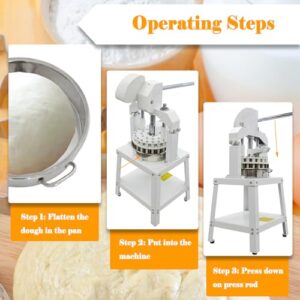 EQCOTWEA Manual Dough Divider Cutter Machine 48pcs Dough Dividing Cutting Machine Pastry Cutter Dough Lump Spacer Hand Press Pizza Dough Fillings Divider Stainless Steel Bakery Machine 22g-105g