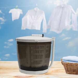 DUIBAII Portable Washing Machine, 2 in 1 Non-Electric Washing Machine, Mini Traveling Outdoor Washing Machine, Compact Washer Spin Dryer,Grey