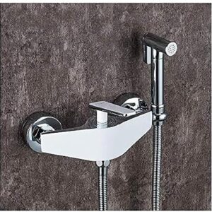 MINJING Faucets, Water-Tap Bath Shower Systems Bidet Wall Mounted Bathroom Shower Tap Bidet Toilet Sprayer Bidet Toilet Washer Mixer Faucet