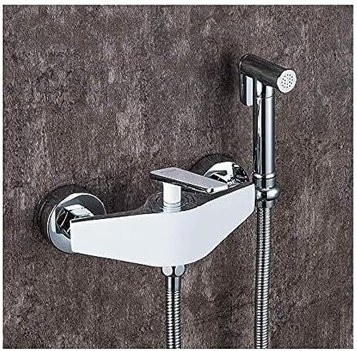 MINJING Faucets, Water-Tap Bath Shower Systems Bidet Wall Mounted Bathroom Shower Tap Bidet Toilet Sprayer Bidet Toilet Washer Mixer Faucet