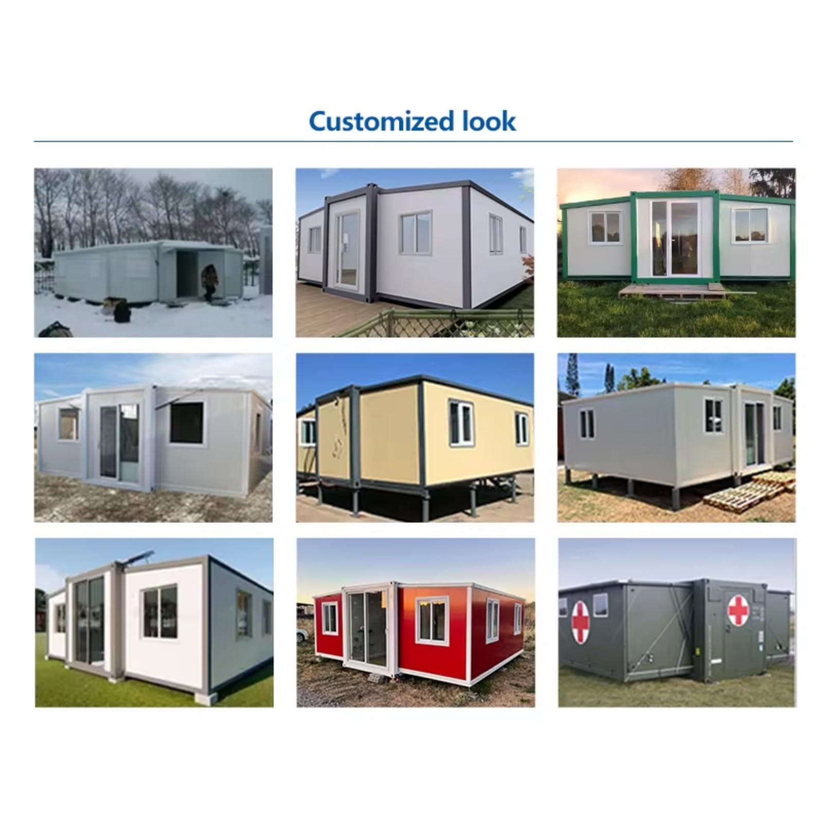 Folding House Solar Tiny Houses Ready to Living 2 Bedroom Mobile Portable Home Prefab Expandable Container House