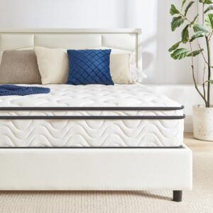 onbrill full size mattress, 12 inch hybrid mattress with gel memory foam,non-fiberglass, medium firm soft and comfort white mattress,certipur-us