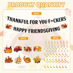 Friendsgiving Party Decorations Include Happy Friendsgiving Banner Thankful for You Banner Friendsgiving Hanging Swirl Friends Theme Friendsgiving Party Supplies