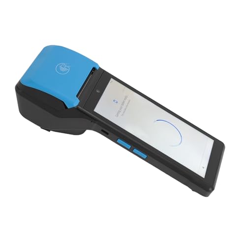 Thermal POS Receipt Printer, Professional POS PDA Receipt Printer 5.5 Inch Touch Screen 1080P for Restaurant for Grocery Store (Eurasia)