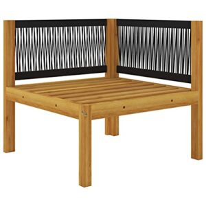 YELWHI Furniture Sets 2-Seater Patio Bench with Cushions Solid Acacia Wood,Sturdy Acacia Wood Patio Bench with Removable Cushions for Outdoor Comfort and Style Outdoor Furniture