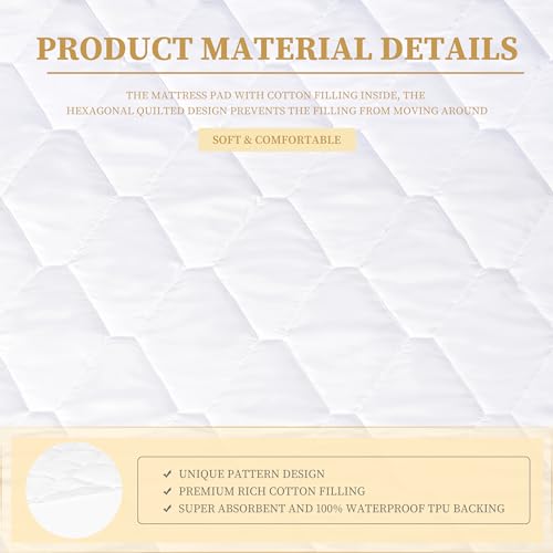 Bundle Safe and Sound Waterproof Quilted Mattress Pad + Waterproof Mattress Pad