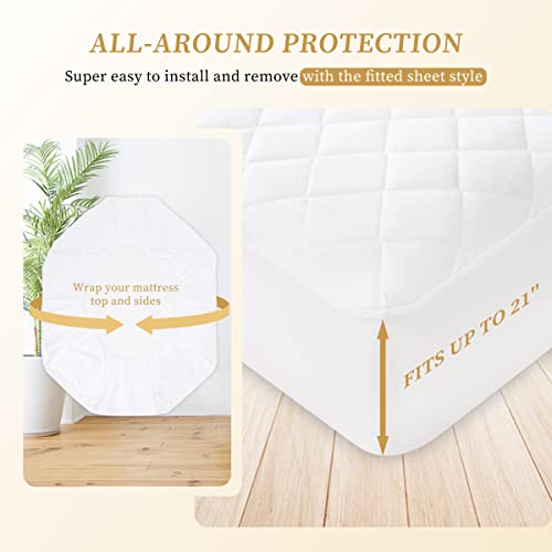 Bundle Safe and Sound Waterproof Quilted Mattress Pad + Grey Waterproof Mattress Pad