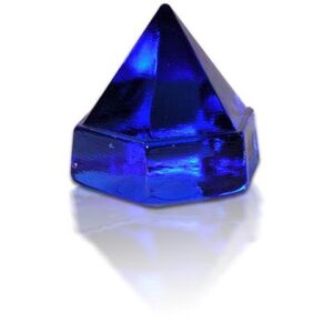 pyramid shape small cobalt blue deck prism