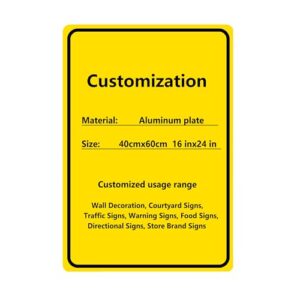 aluminium metal sign custom made, modern home decor, bar vintage decor, traffic warning signal sign custom made, commercial outdoor signs, park sign custom made 16x24 inch customised-10514