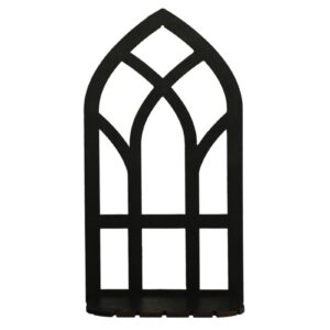 vintage hollowed window frame wall shelf wood black crystal display stand plant holder hanging shelves for home decors