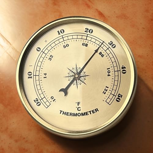 YUELER 90mm Diameter Gauge for Accurate Temperature Reader for Home and Lab Use