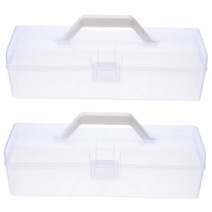 SHINEOFI 4 Pcs Calligraphy Tool Box Clear Pencil Case Large Clear Storage Bins Containers with Lids Sundries Storage Case Painting Tools Storage Case Storage Cases Toolbox Plastic