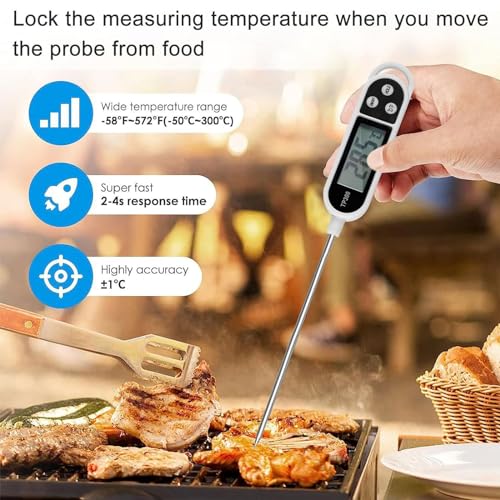 YUELER Read Digital with Clip Measure and Temperature for Baking Cooking