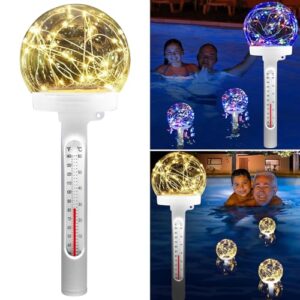 YUELER Multifunctional Solar Pool Swimming Pool Colorful LED Light Display, Waterproof, Energy Saving