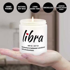 Funny Birthday Gifts for Women Men, Unique Libra Candle Bday Gifts for Best Friends Her Woman Mom Girlfriend Sister Friendship Gifts - Astrology Zodiac Gifts for September October Birthday