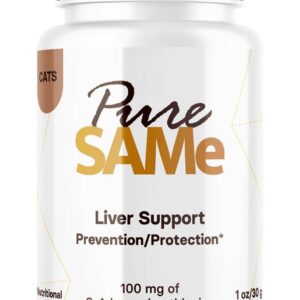 MedsMeHappy Pure SAM-e 100 mg Liver Support for Cats, Chicken Flavored 30g 1oz Powder, Scoop Inside