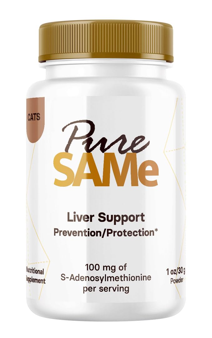 MedsMeHappy Pure SAM-e 100 mg Liver Support for Cats, Chicken Flavored 30g 1oz Powder, Scoop Inside