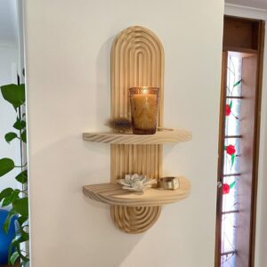 Fluted Arch Wood Wall Shelf - Floating Shelves, Wall Shelves, Wall Shelf, Shelf, Shelves, Floating Shelf, Shelving, Shelves On Wall, Boho