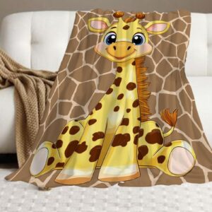 Giraffe Blanket Giraffe Fleece Throw Blanket Super Soft Warm Cozy Fuzzy Plush Giraffe Blanket Gifts for Girls Boys Kids Room Decor 40"X50"