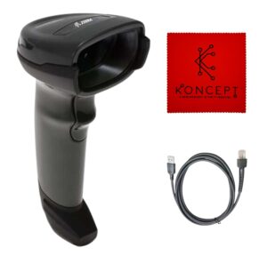 ds4308 zebra symbol barcode scanner bundle - omnidirectional, corded, handheld, standard range - 1 year warranty - with new usb cable & microfiber cleaning cloth (renewed)