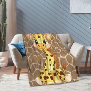 Giraffe Blanket Giraffe Fleece Throw Blanket Super Soft Warm Cozy Fuzzy Plush Giraffe Blanket Gifts for Girls Boys Kids Room Decor 40"X50"