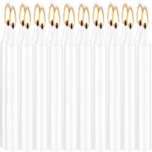 Set of 20 White Spell & Chime – Premium Mini Taper Candles for Rituals, Prayer, Birthdays, Meditation, Altar - 4 Inch Tall, Unscented (White)…