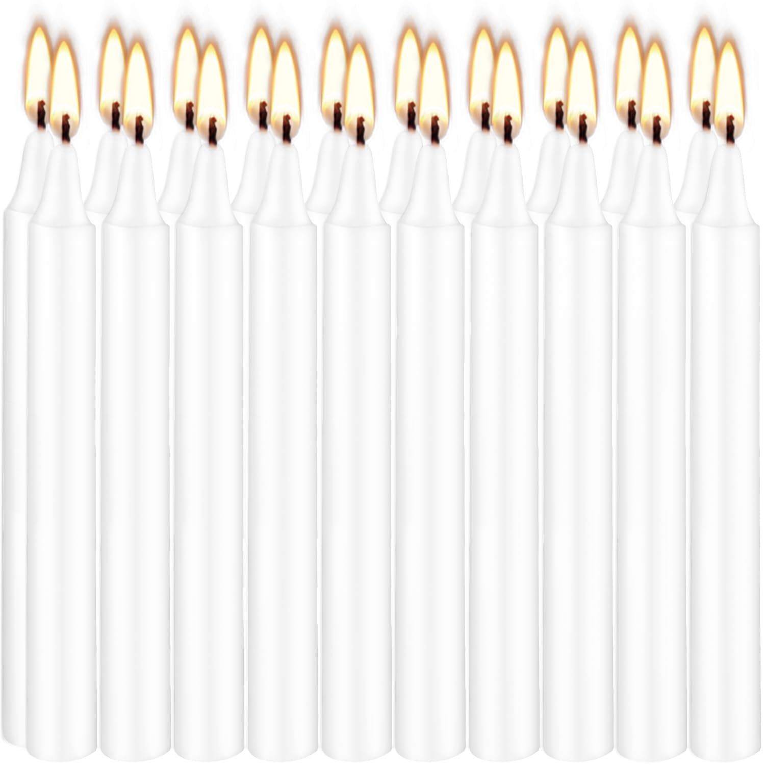 Set of 20 White Spell & Chime – Premium Mini Taper Candles for Rituals, Prayer, Birthdays, Meditation, Altar - 4 Inch Tall, Unscented (White)…